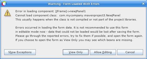 netbeans swing gui builder not working with java module project and