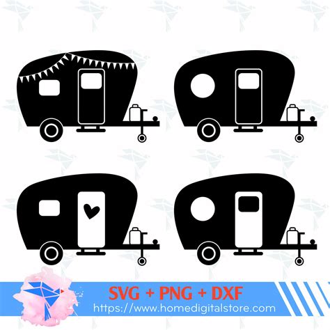 Camper Svg Png Dxf For Cutting Printing Designing Or More