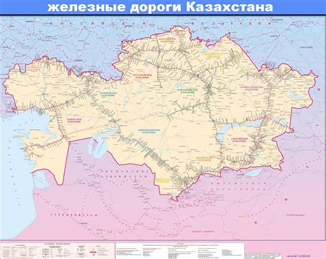 Карта железных дорог казахстана