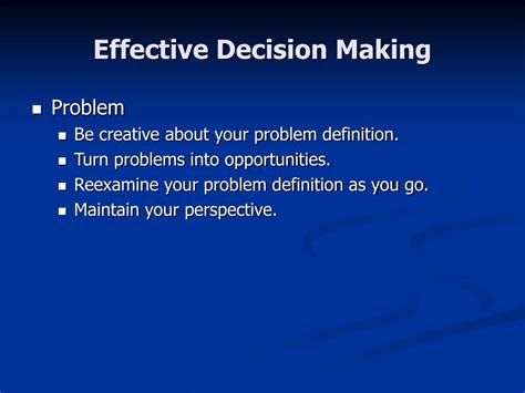 Ppt Effective Decision Making Powerpoint Presentation Free Download