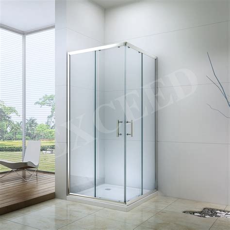Bathroom Corner Entry Double Sliding Shower Enclosure Europa Series