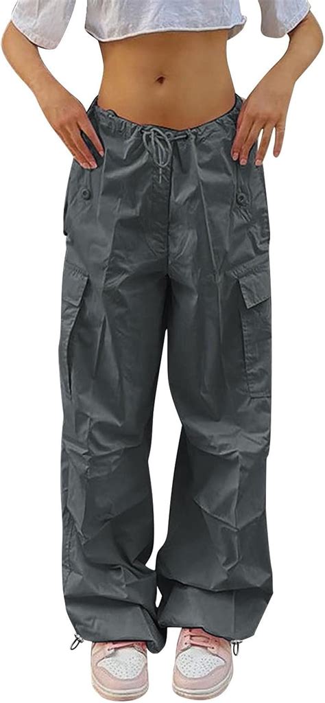 Fallschirmhose Damen Baggy Cargohose Damen Oversize Y2k Hose Damen