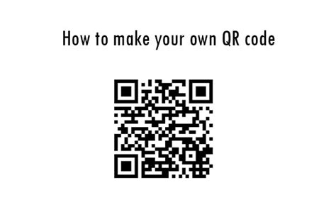 easy way to make your own qr code