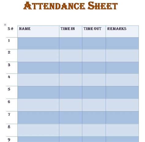 35 Handy Attendance Sheet Templates [in Word And Excel]