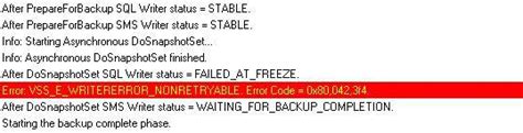 fix how to resolve sccm backup failed freeze issue troubleshooting