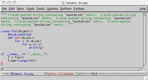 [python mode] latest paragraph fill warts branch