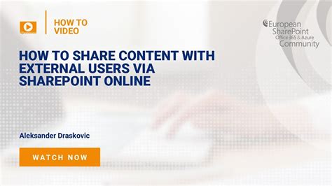 how to share content with external users with sharepoint