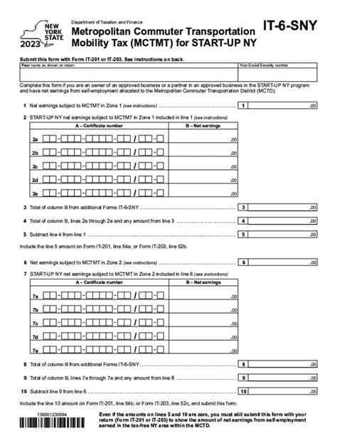Form It 6 Sny Metropolitan Commuter Transportation Mobility Fill Out