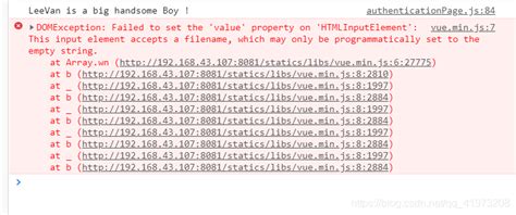 domexception failed to set the ‘value‘ property on ‘htmlinputelement‘
