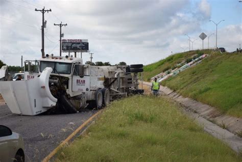 18 Wheeler Barrels Through Loop 410 Guardrail Falls Down Embankment