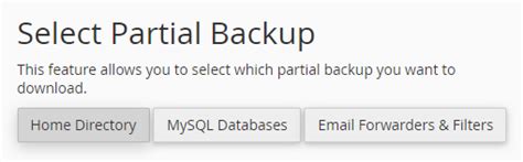 backup your website email home directory with cpanel backup wizard