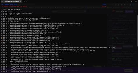 docker error at build cannot find module typescript version 4 3 2