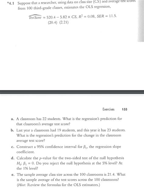 solved cs test suppose that a researcher using data on