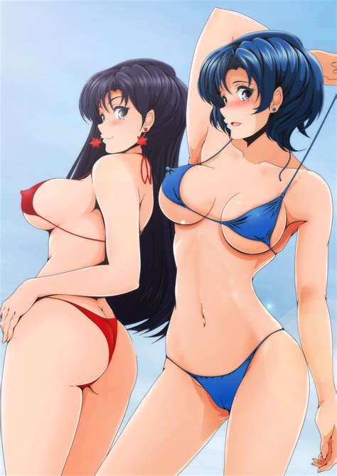 Rule 34 2girls Ami Mizuno Armpits Ass Big Breasts Bikini Bishoujo