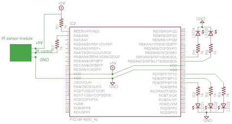 infrared ir sensor interface with pic18f4550 microcontroller