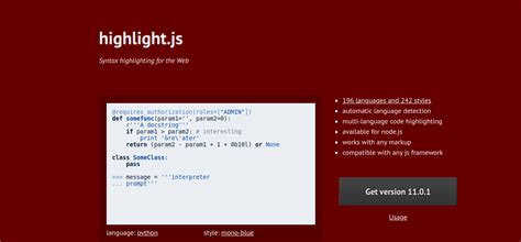 highlight your code using highlight js