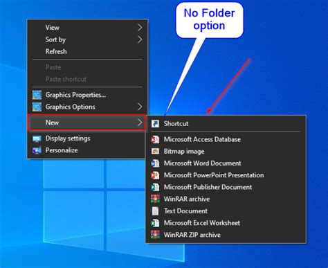 fix new folder option missing in right click menu on