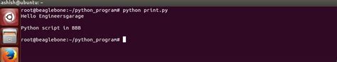 how to make first python program with beaglebone black