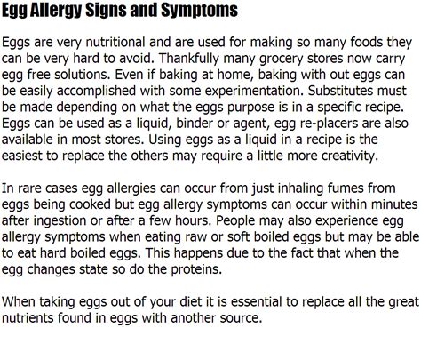 Symptoms Of Egg Allergy Egg Allergy Signs And Symptoms Acne Natural