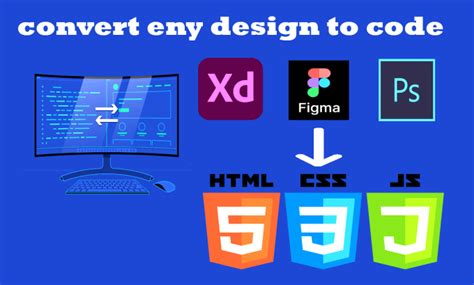 convert your figma adobe xd to html css javascript code by bmjcode