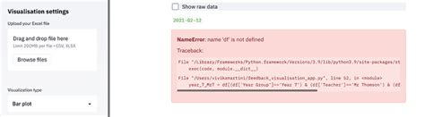 help with name df is not defined error using streamlit streamlit