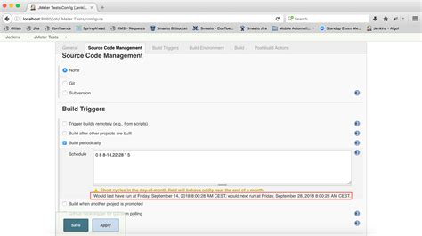 jenkins bi weekly build stack overflow
