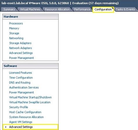 errore system logging not configured on host su esxi 5 0