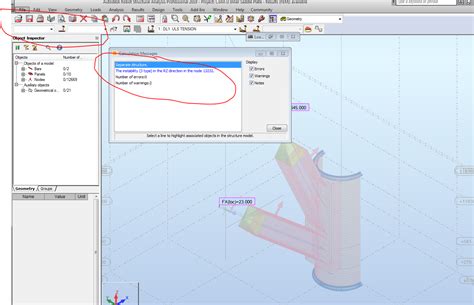 solved separated structure warning no highlighted elements