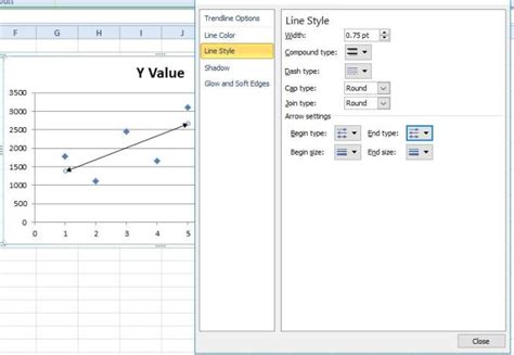 how to add linear regression to excel graphs