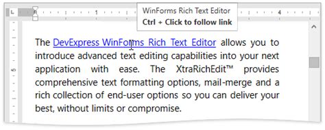 hyperlinks and bookmarks in rich text documents wpf