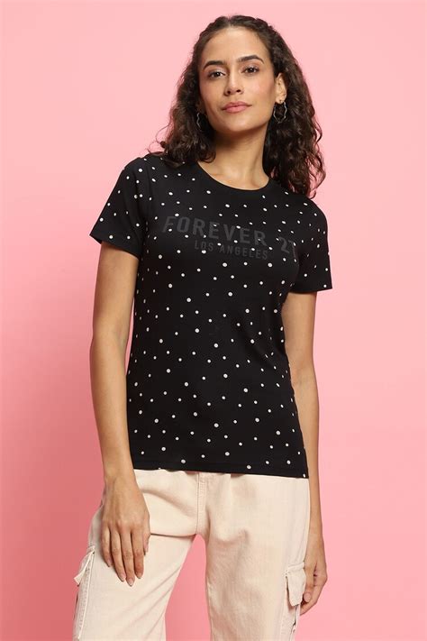 Buy Forever21 Forever 21 Women Black Graphic T Shirts For Women Online