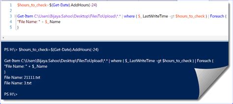 how to get file modification time and date using powershell