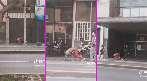 Tiktok Viral Captan A Hombre Caminando En ‘cuatro Patas En Centro De