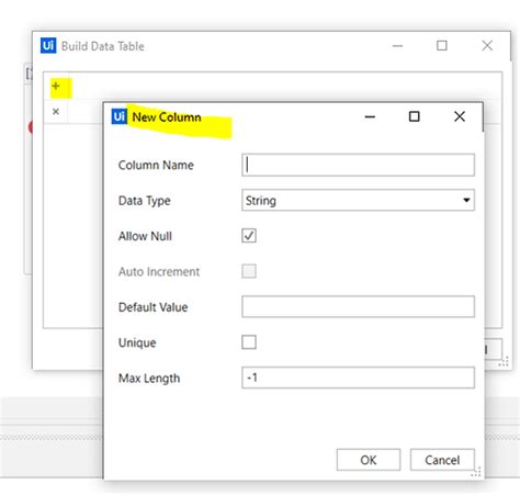 how to add data row into empty datatable column activities uipath
