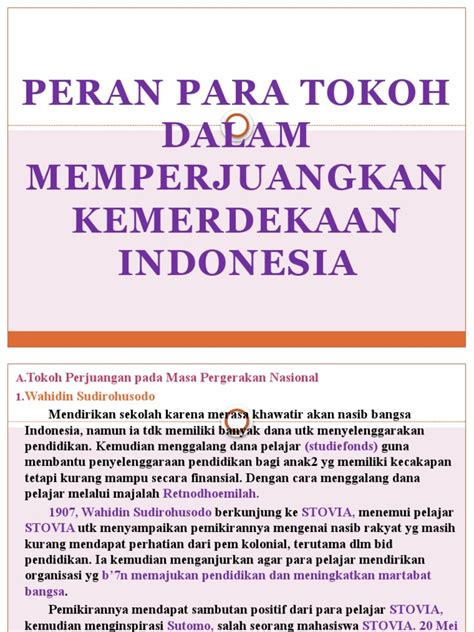 Peran Para Tokoh Dalam Memperjuangkan Kemerdekaan Indonesia Pdf
