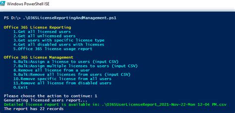 office 365 license reporting and management using powershell