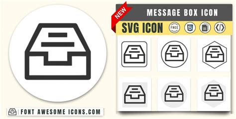 message box icon svg free message box svg icon code path html css