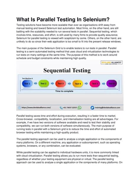 ppt what is parallel testing in selenium 1 powerpoint presentation