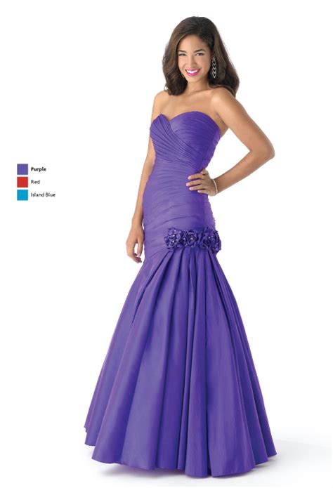 Purple Mermaid Strapless Sweetheart Lace Up Full Length Prom Dresses