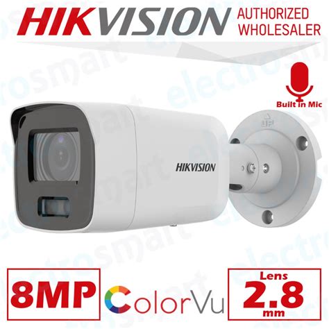 Ds 2cd2087g2 Lu 2 8mm Hikvision 8mp 4k Colorvu Fixed Bullet Network
