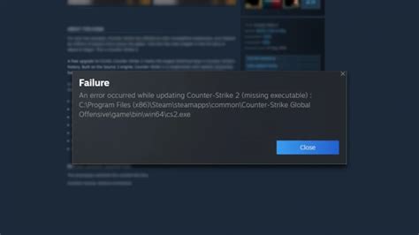 how to fix an error occurred while updating counter strike 2 esports zip