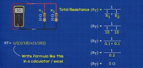 what is the formula for finding total resistance of a parallel circuit
