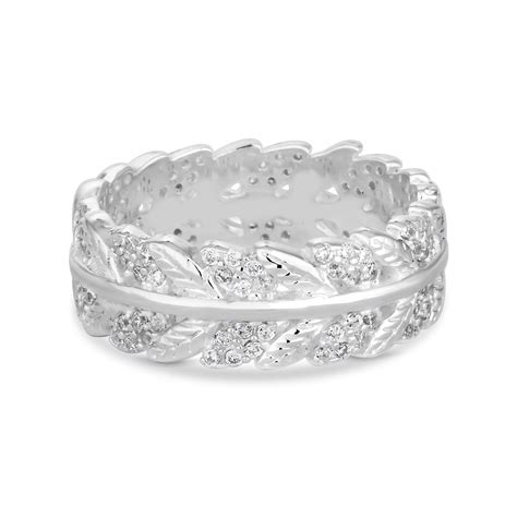 Simply Silver Sterling Silver 925 Cubic Zirconia Vine Ring Jewellery
