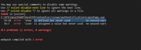 javascript eslint with vue gives function is defined but never used