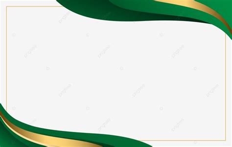 A Green And Gold Frame With Wavy Lines On The Edges Background Border