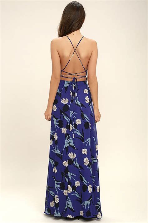 Exclusive Print Only At Lulus The All I Need Royal Blue Floral Print