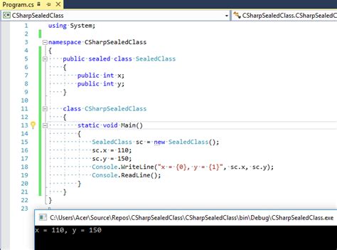 c sealed class in c explanation with example qa with experts