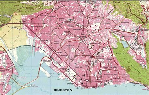 Map Of Kingston Jamaica Neighborhoods