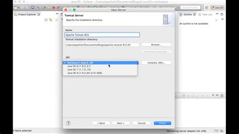 install apache tomcat in eclipse ide youtube