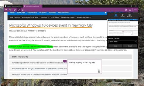 dear microsoft please bring web notes to edge on windows 10 mobile
